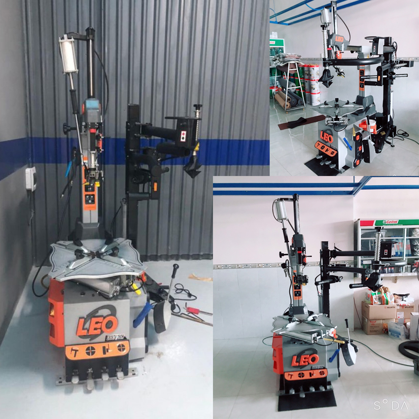 Máy ra vo leo L8087+320, máy tháo vỏ xe, tủ dụng cụ, kệ đồ nghề