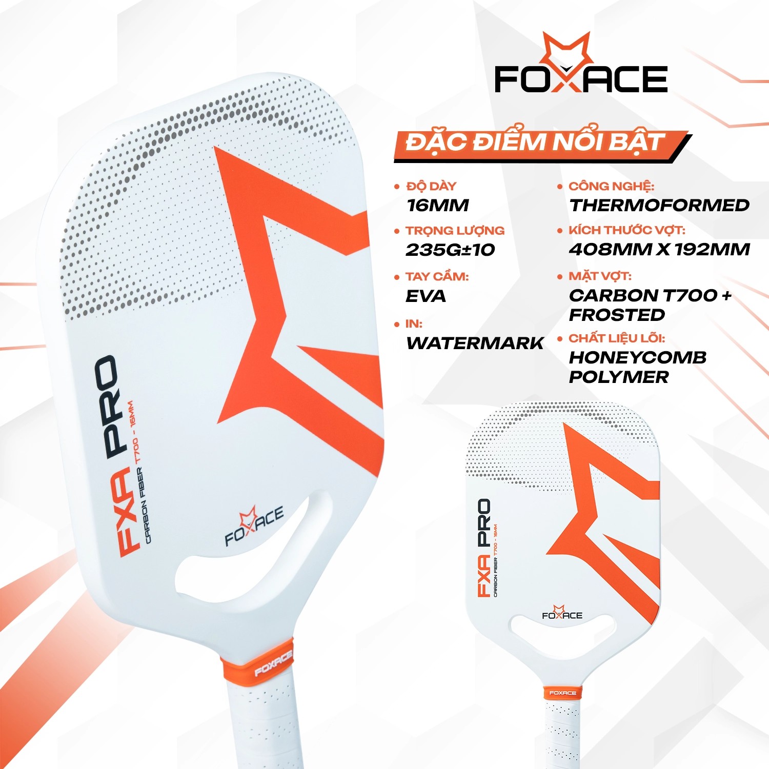 Vợt Pickleball FOXACE FXA PRO - Sự Lựa Chọn Hoàn Hảo